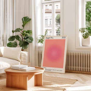 DIGITAL DOWNLOAD Pink Angel Number Poster Pink Aura Poster Aura Print ...
