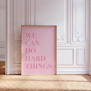 We Can Do Hard Things Poster Mental Health Wall Art School Counselor ...