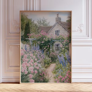 Floral Print | Vintage Spring Cottage Wall Art | Flowers Garden ...