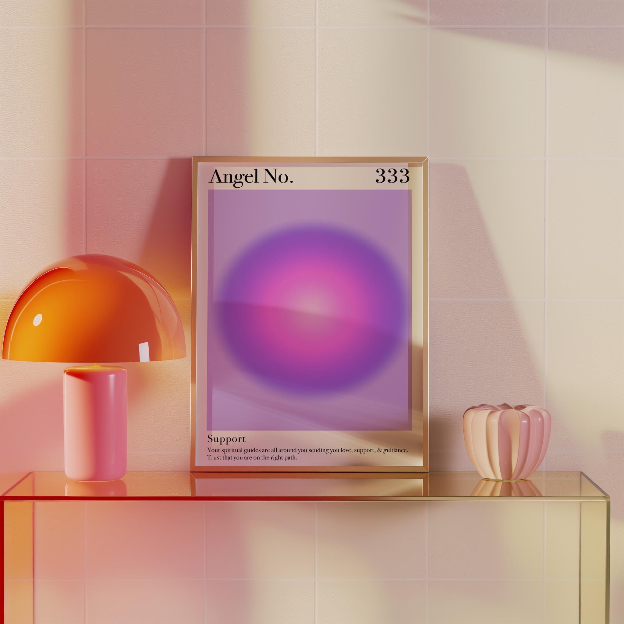 Purple Aura Poster 333 Angel Number Poster Pink Aura Wall Art Aura ...