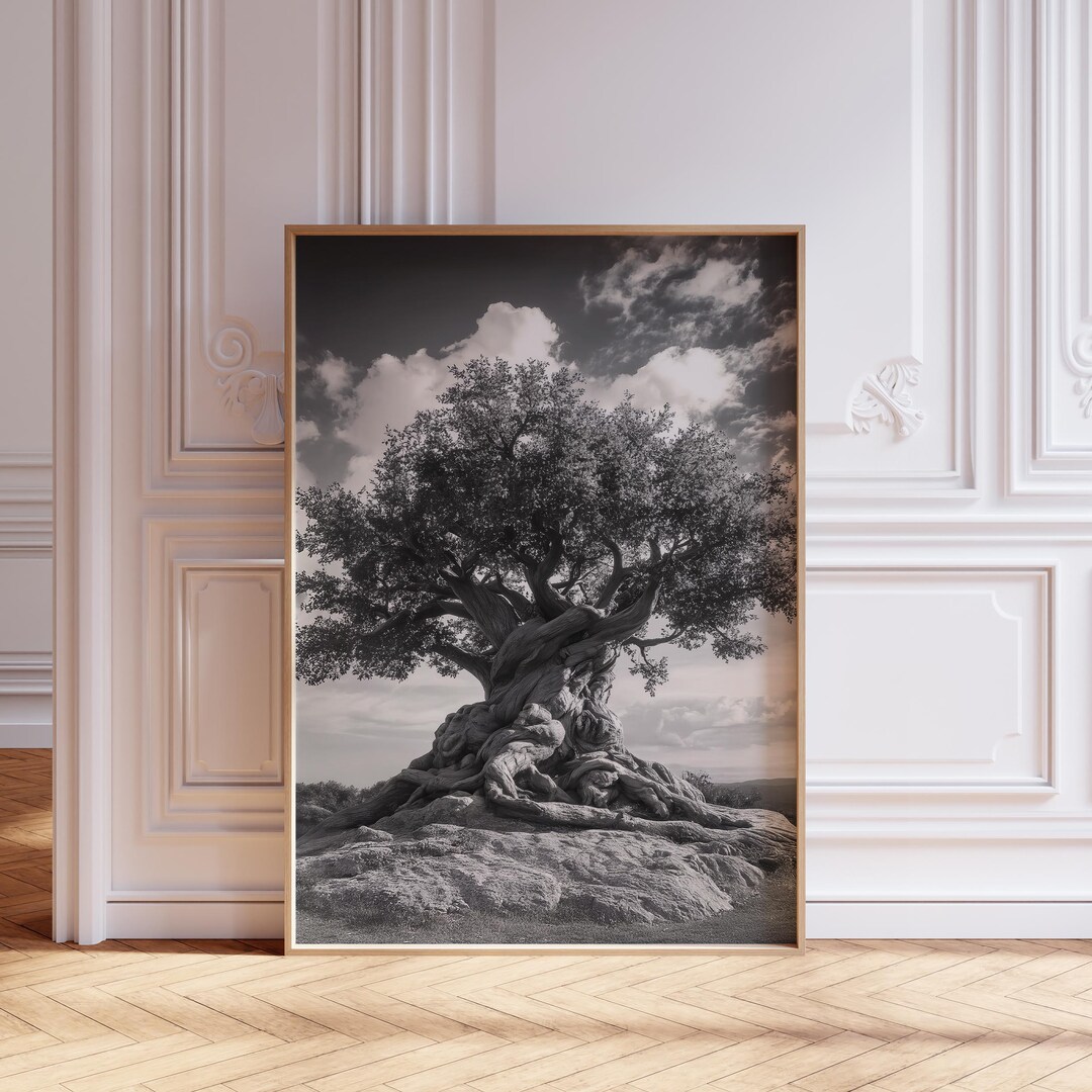 Black and White Tree of Life Wall Art Print | Tree of Life Wall Print ...