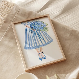 Coastal Granddaughter Print | Blue Watercolor Print | Coastal Grandma ...
