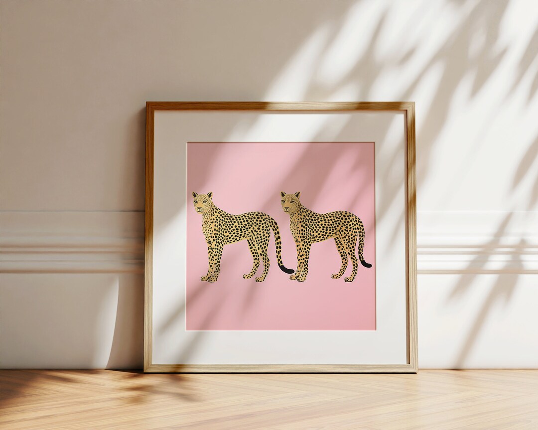 Pink Cheetah Wall Art | Cheetah Poster | Cheetah Picture | Cheetah Wall ...