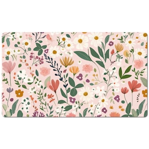 Floral Desk Mat | Cottagecore Desk Mat | Cute Desk Pad | Pink Desk Pad ...