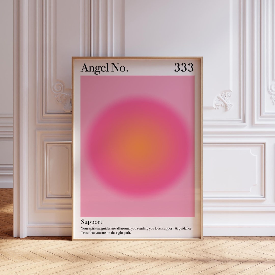 Pink Aura Poster | 333 Angel Number Poster | Cute Aesthetic Pink Aura ...