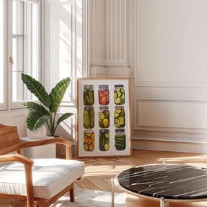 Pickle Wall Art | Funny Kitchen Print | Pickle Art | Fun Kitchen Wall ...