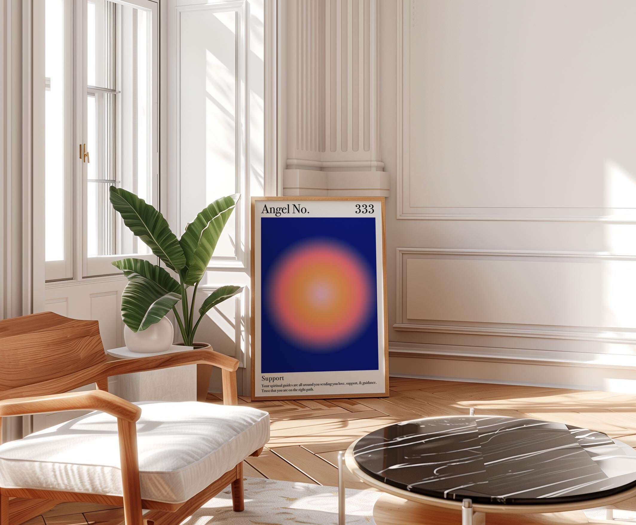 DIGITAL DOWNLOAD Blue Angel Number Poster Blue Aura Poster Aura Print ...