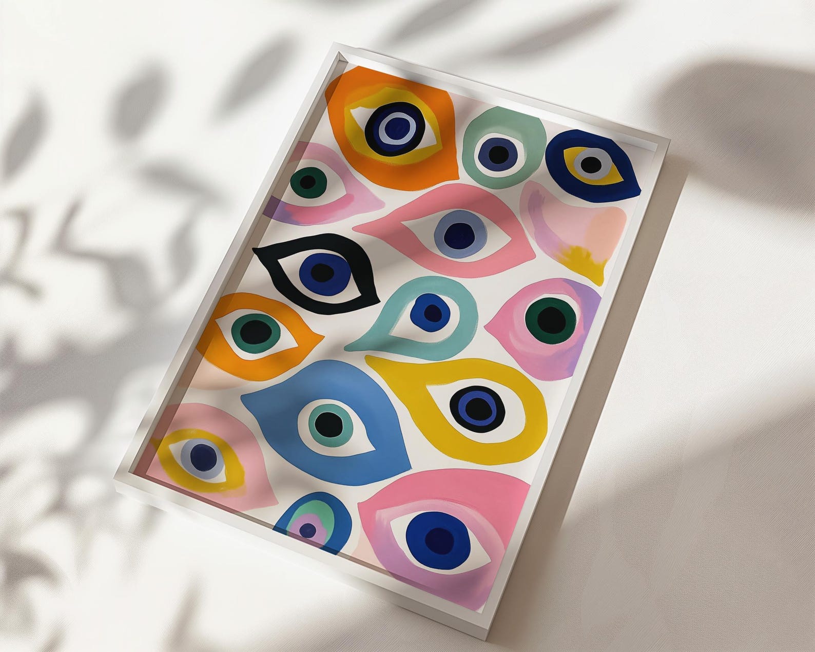 Abstract Evil Eye Wall Art Print | Trendy Evil Eye Poster | Watercolor ...