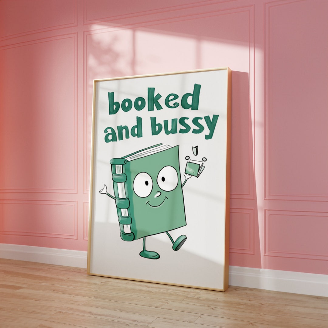 Booked and Busy Wall Art Classroom Decor Homeschool Decor Library Decor ...
