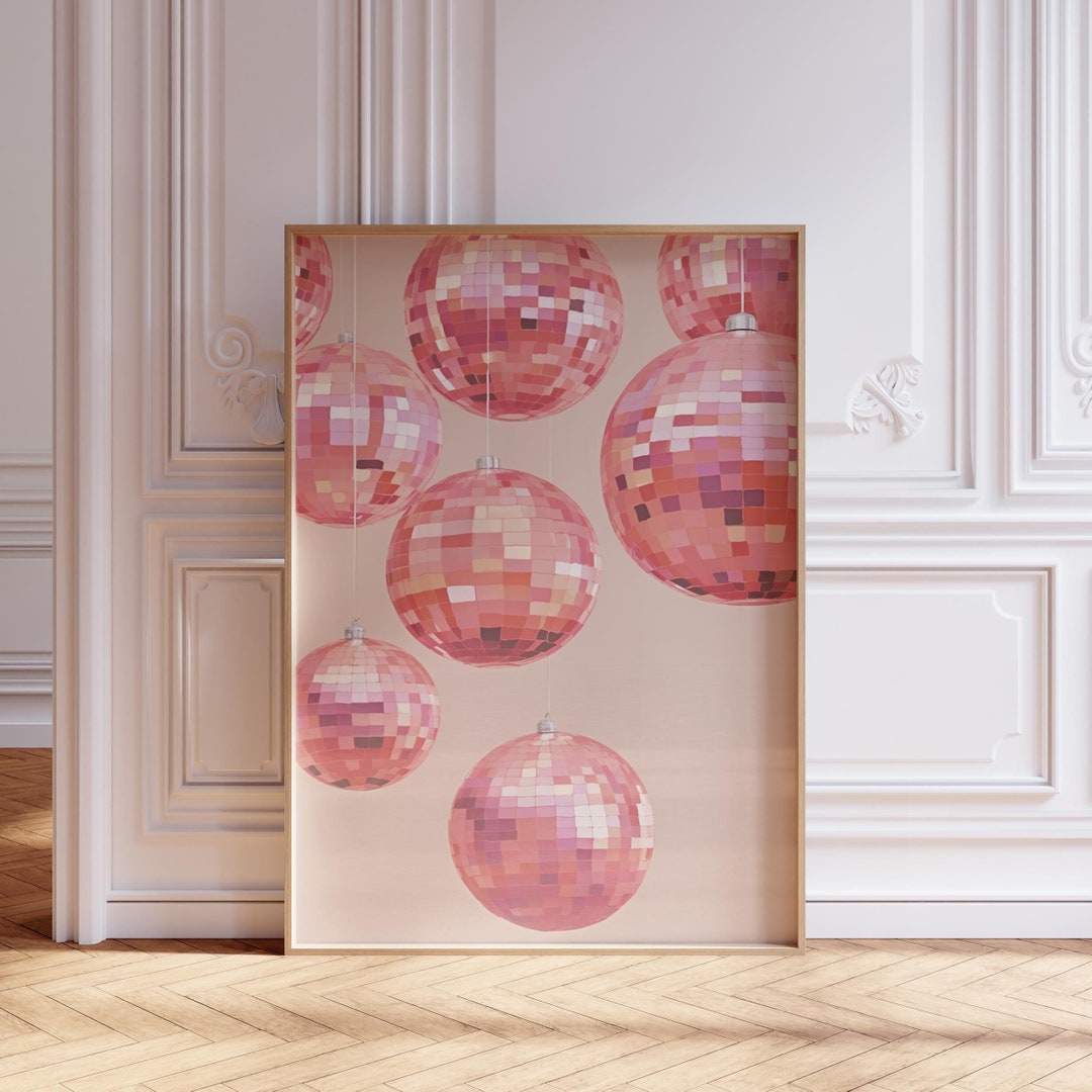 Disco Ball Decor | Mirrorball Poster | Retro Disco Ball Print | Disco ...