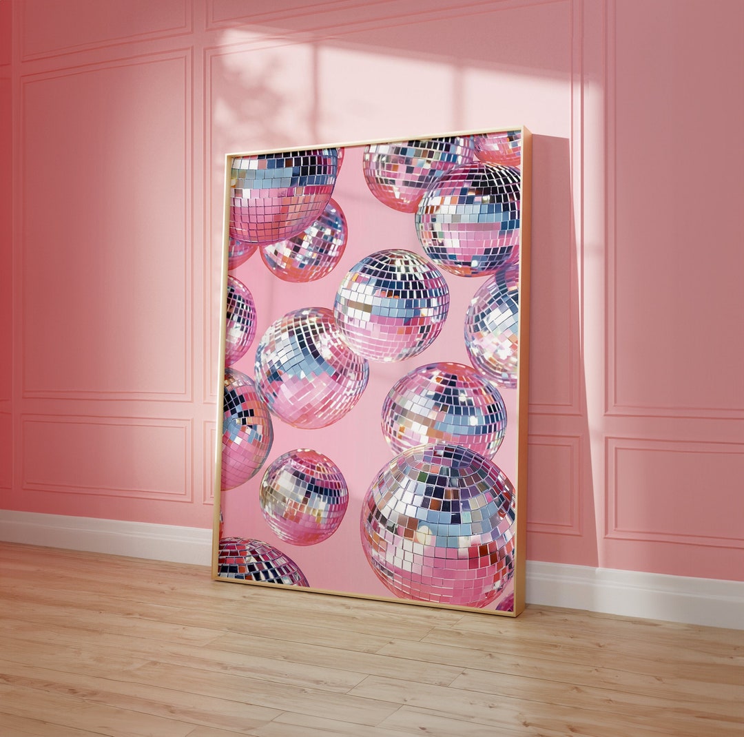 Mirrorball Poster Disco Ball Print Retro Disco Ball Decor Disco Decor ...