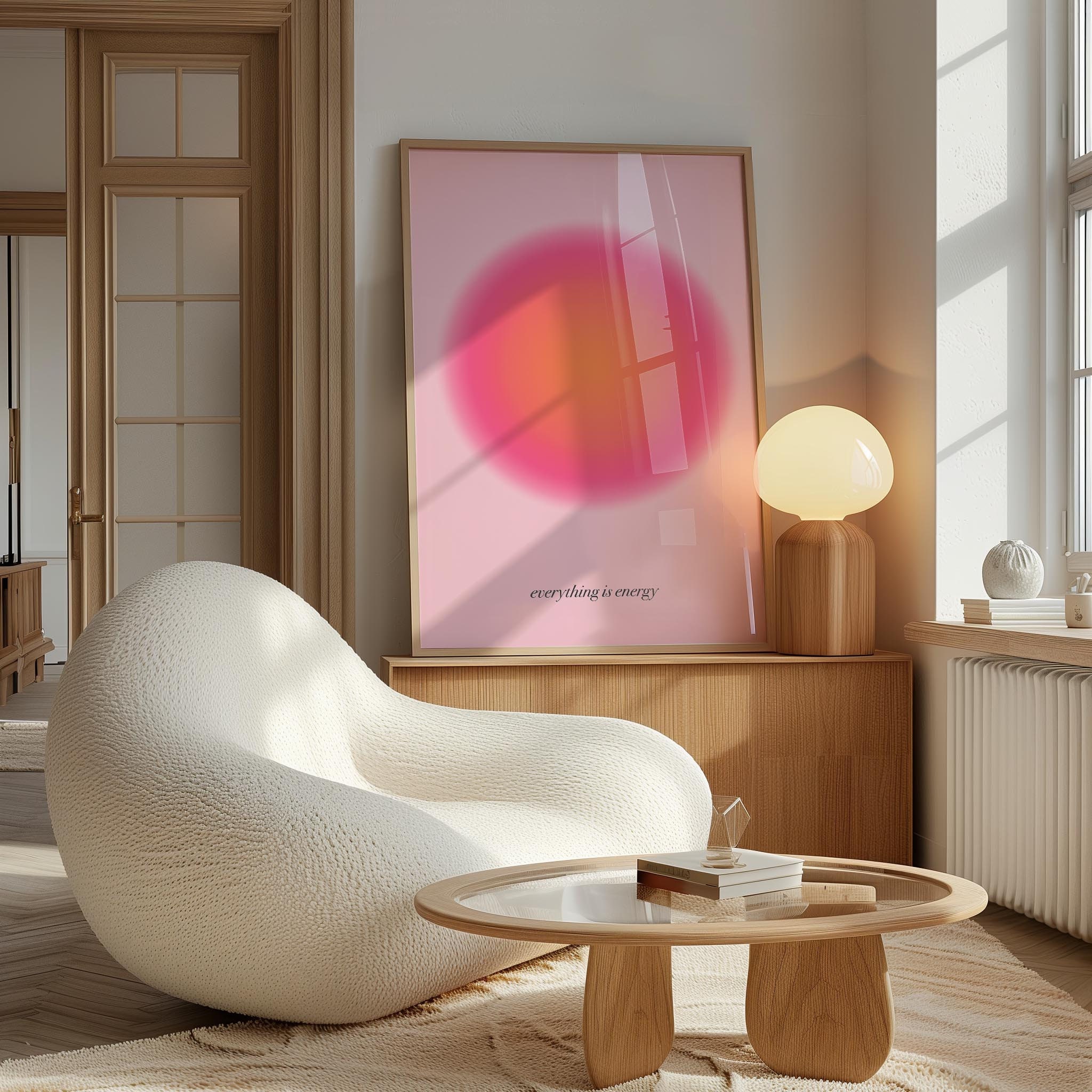 Aura Poster Zen Wall Art Pink Aura Print Aura Wall Art Meditation Wall ...