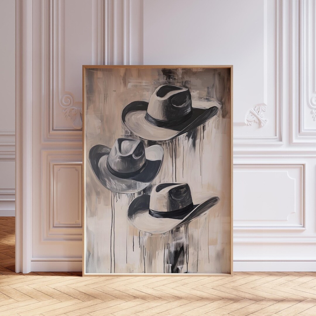 Cowboy Hat Art Print | Cowboy Hat Wall Decor | Cowboy Hat Oil Painting ...