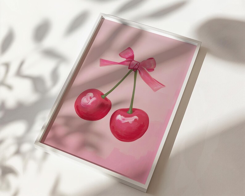 Coquette Room Decor Coquette Poster Cherry Print Cherry Art Print ...