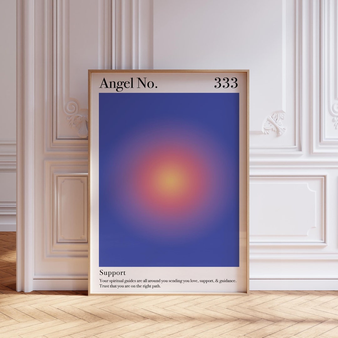 Blue Aura Poster | 333 Angel Number Poster | Aura Wall Art | Aura Print ...