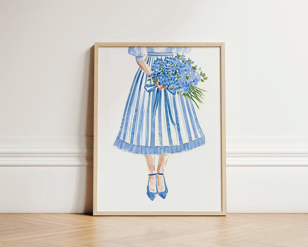 Coastal Granddaughter Print | Blue Watercolor Print | Coastal Grandma ...