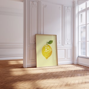 Lemon Disco Ball Print | Yellow Kitchen Poster | Fruit Disco Ball ...