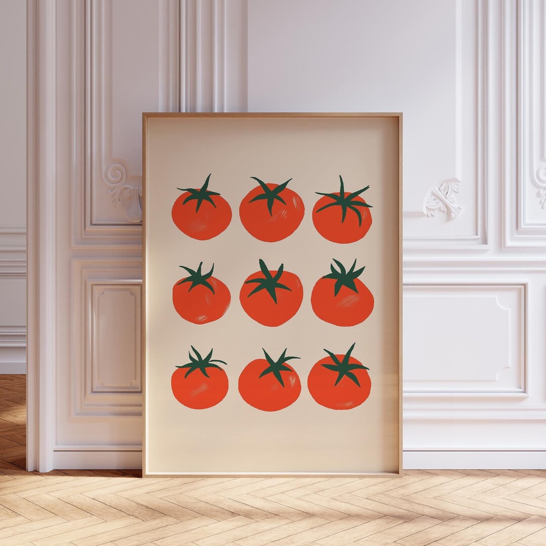 Vintage Tomato Poster | Italian Kitchen Wall Art | Retro Tomato Wall ...