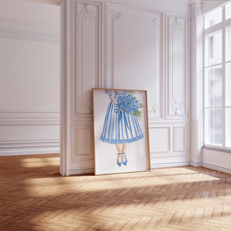 Coastal Granddaughter Print | Blue Watercolor Print | Coastal Grandma ...