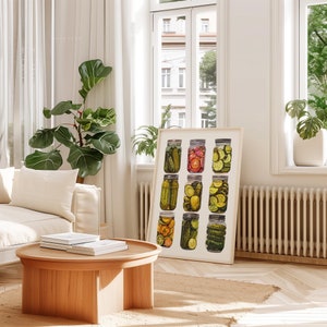 Pickle Wall Art | Funny Kitchen Print | Pickle Art | Fun Kitchen Wall ...