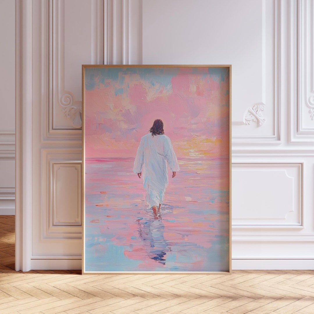 DIGITAL DOWNLOAD | Pink Jesus Wall Art for Girls | Jesus Art for ...