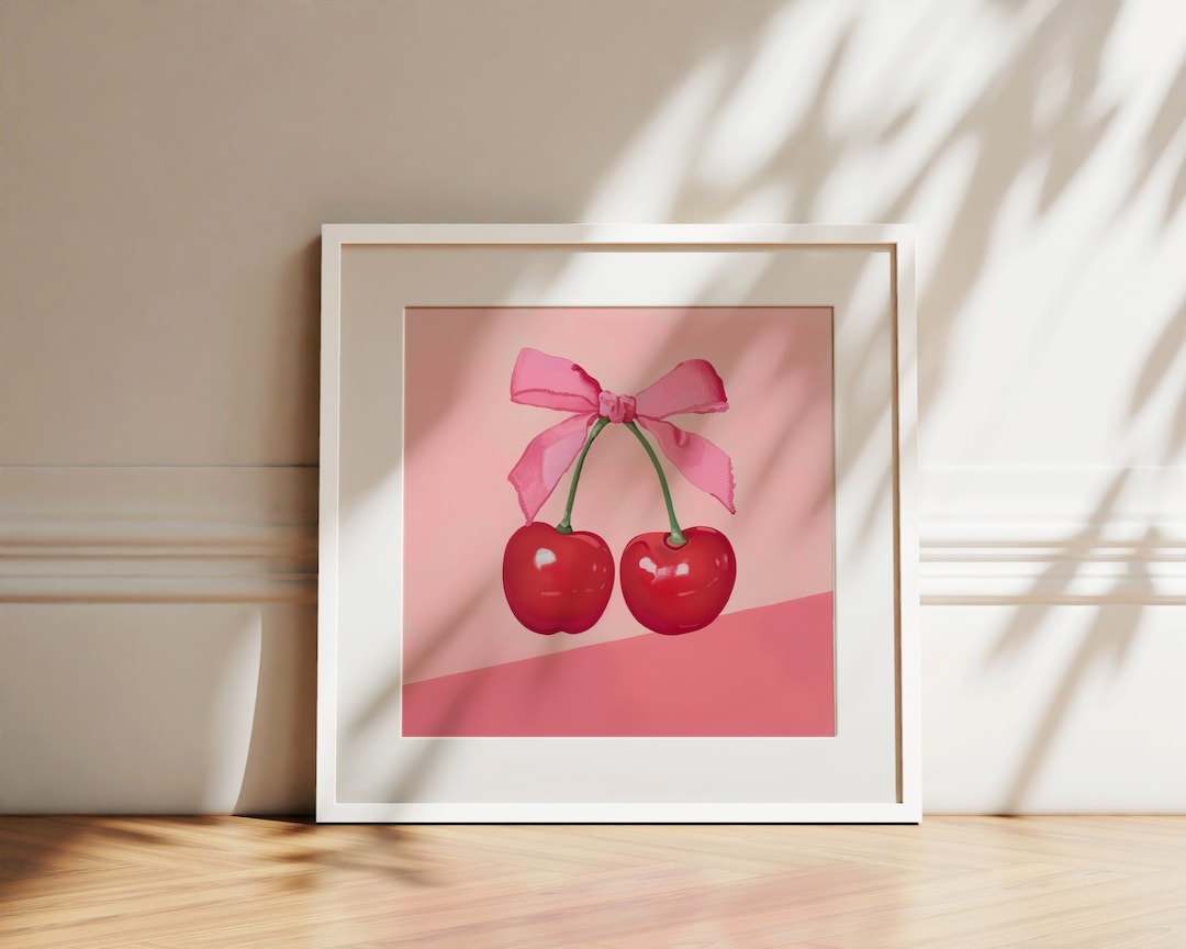 Coquette Room Decor | Coquette Decor | Cherry Decor Coquette Wall Art ...