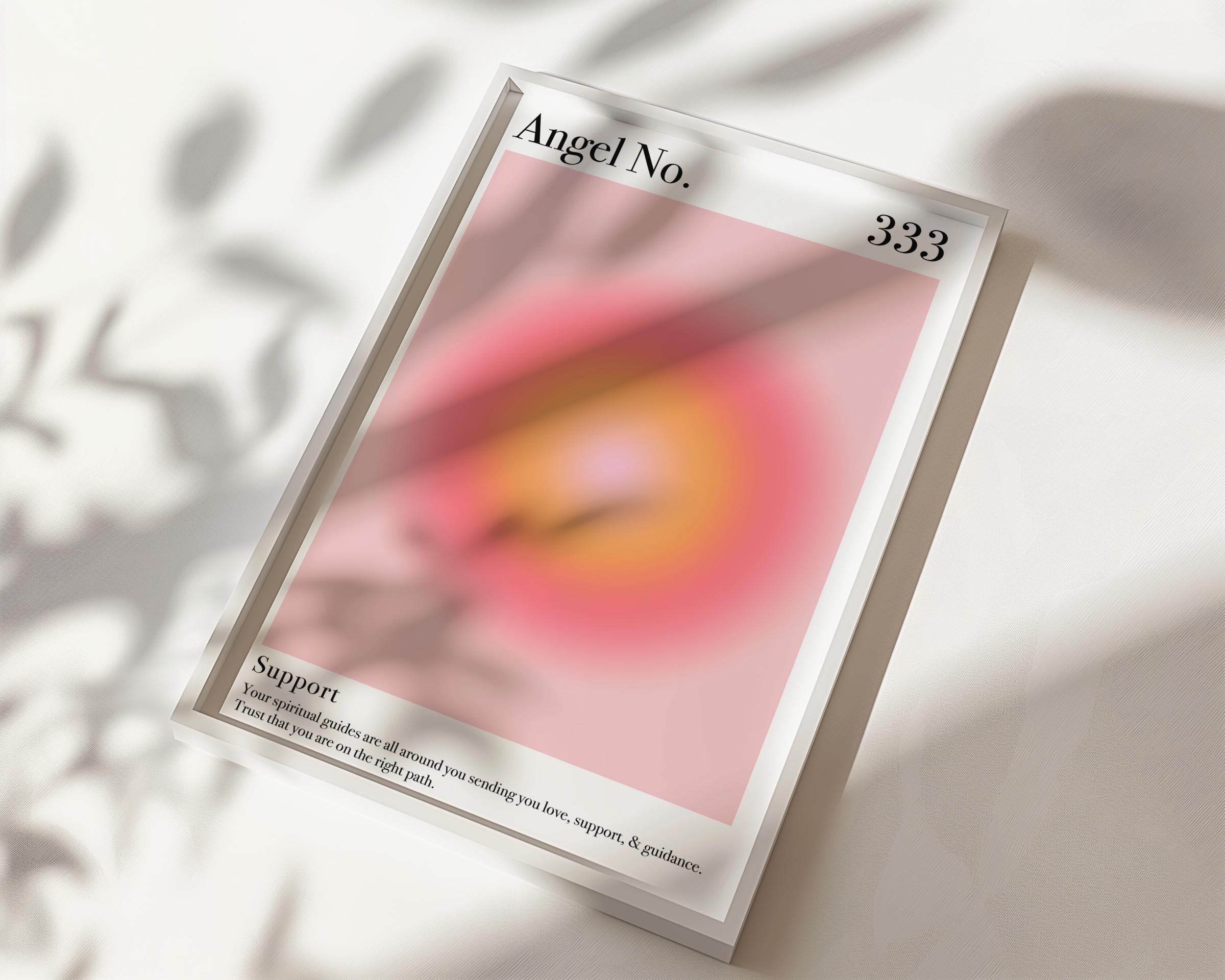 Pink Aura Poster 333 Angel Number Poster Aura Wall Art Zen Aura Print ...
