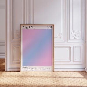 Pink Aura Poster | Angel Number Poster | Angel Number Print | Angel ...