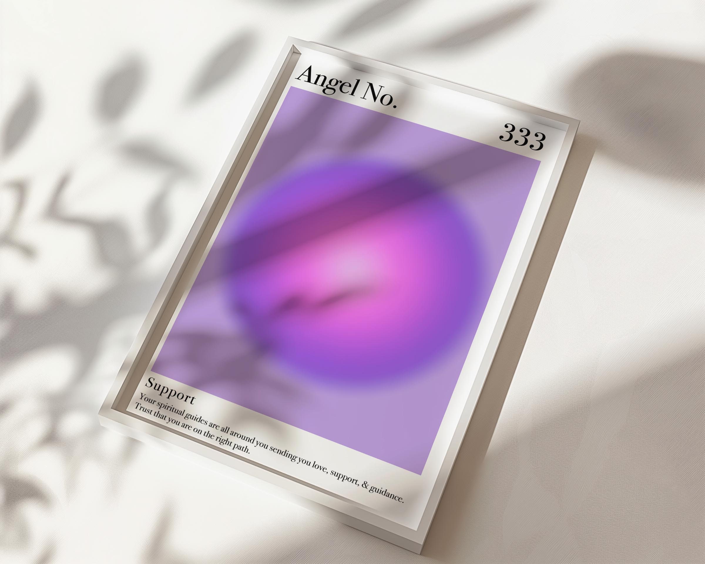 Purple Aura Poster 333 Angel Number Poster Pink Aura Wall Art Aura ...