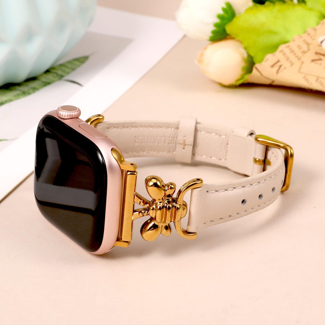 Bee Apple Watch Band for Women, Leather Iwatch Band 38/40/41/42/44/45 ...