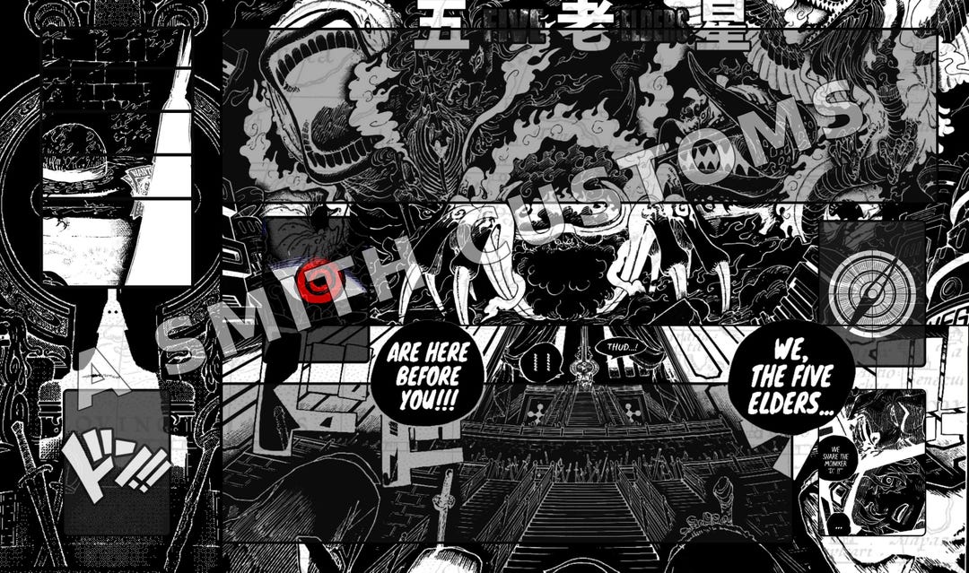 Imu Gorosei Five Elders Playmat One Piece OPTCG Digital Image Download ...