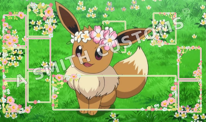 Eevee Flower Crown Playmat Pokemon Digital Image Download! - Etsy