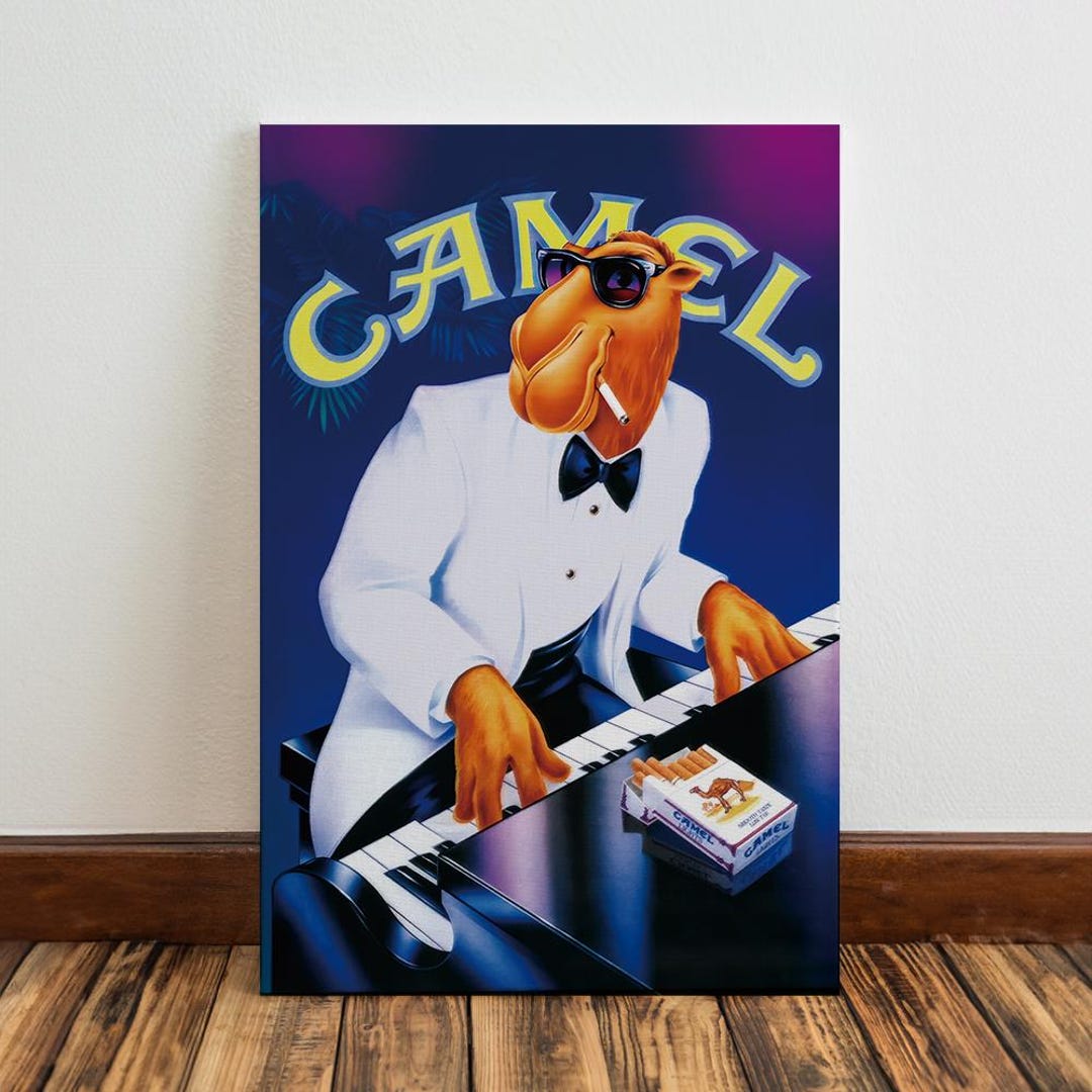 Joe Camel Cigarette Retro Poster, Wall Art Painting, Home Decor, Canvas ...