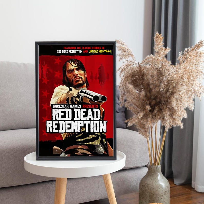 Red Dead Redemption Poster, Original Movie Poster, Wall Art Painting ...
