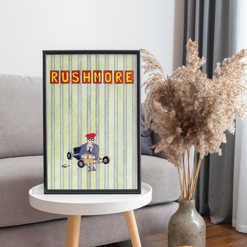 Rushmore Poster, Original Movie Poster, Wall Art Painting, Home Decor ...