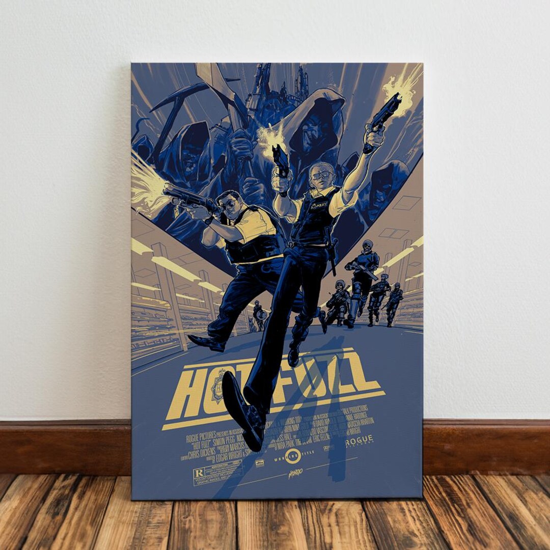 Hot Fuzz Poster, Original Movie Poster, Wall Art Painting, Home Decor ...