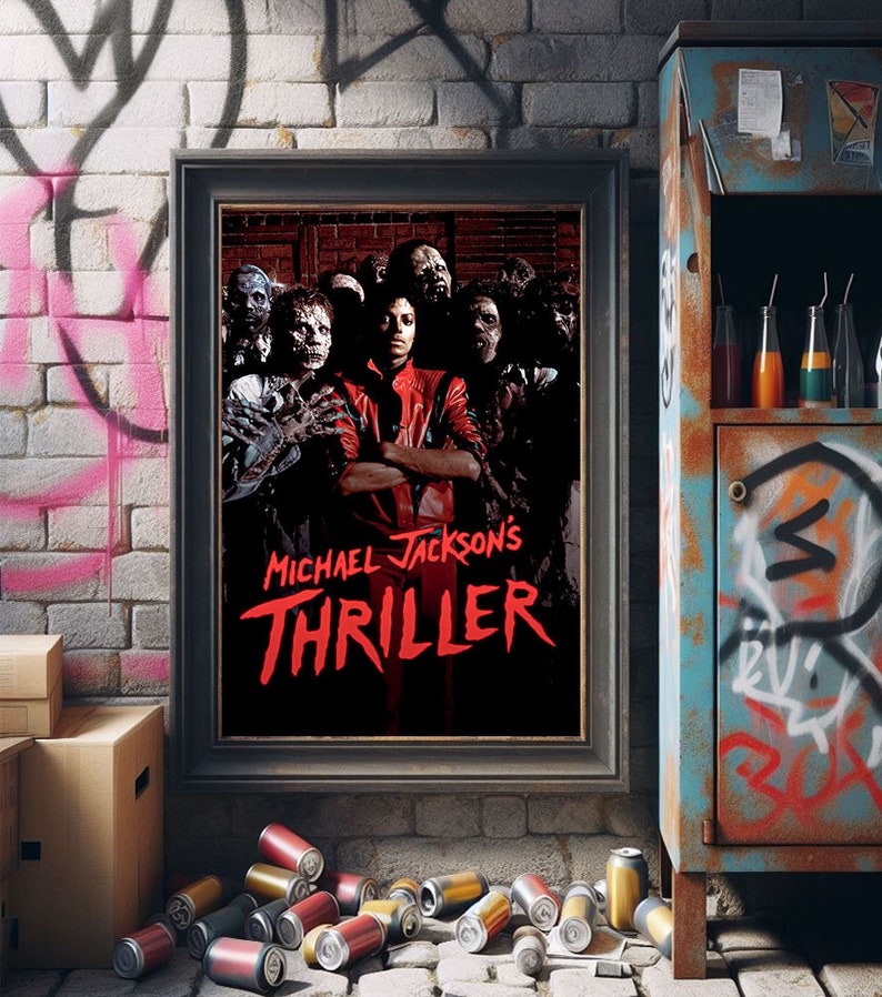 Michael Jackson's Thriller Movie Poster, Canvas, Wall Art Poster ...