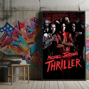 Michael Jackson's Thriller Movie Poster, Canvas, Wall Art Poster ...