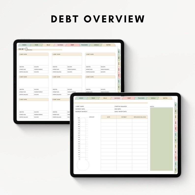 Digital Planner I Budget Planner I Monthly Budget I Finance Tracker I ...
