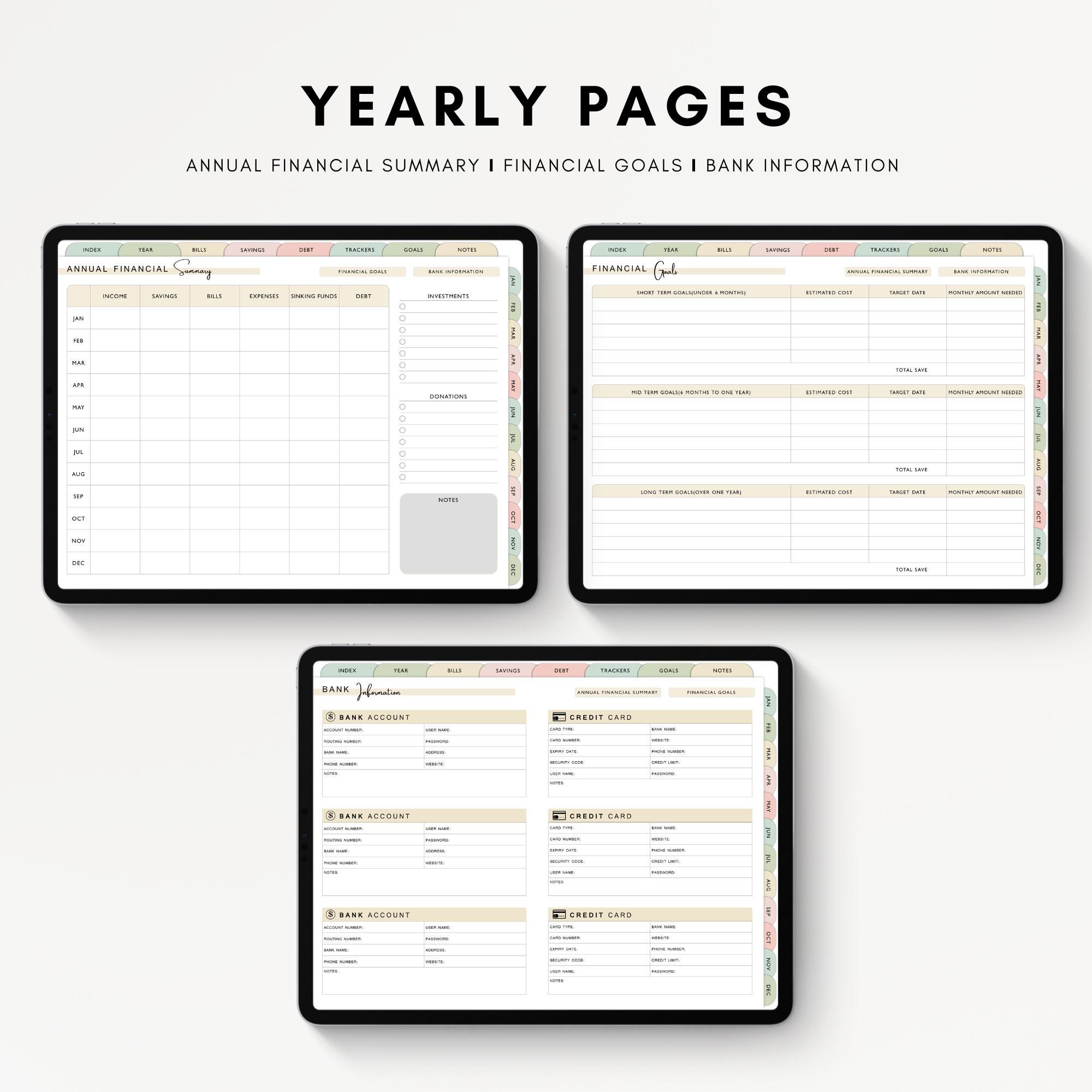 Digital Planner I Budget Planner I Monthly Budget I Finance Tracker I ...
