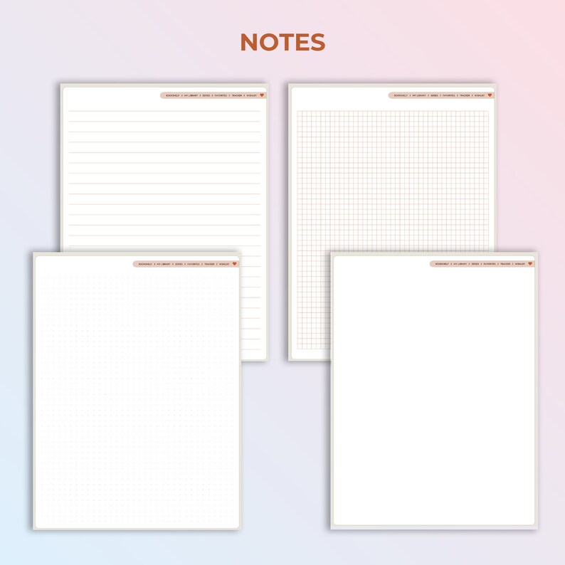 Digital Reading Journal: Book Review & Series Tracker (PDF) - Etsy