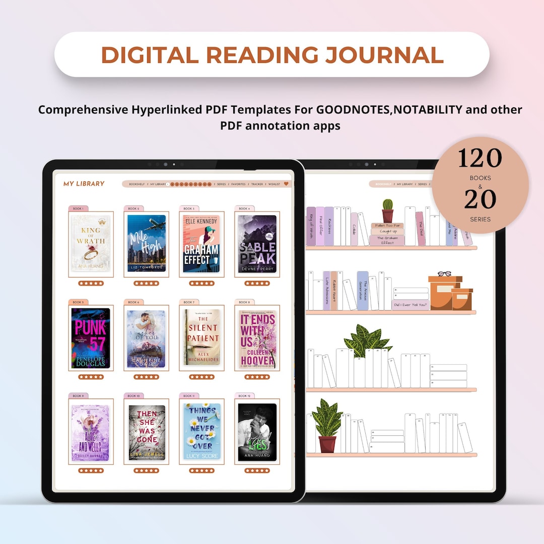 Digital Reading Journal: Book Review & Series Tracker (PDF) - Etsy