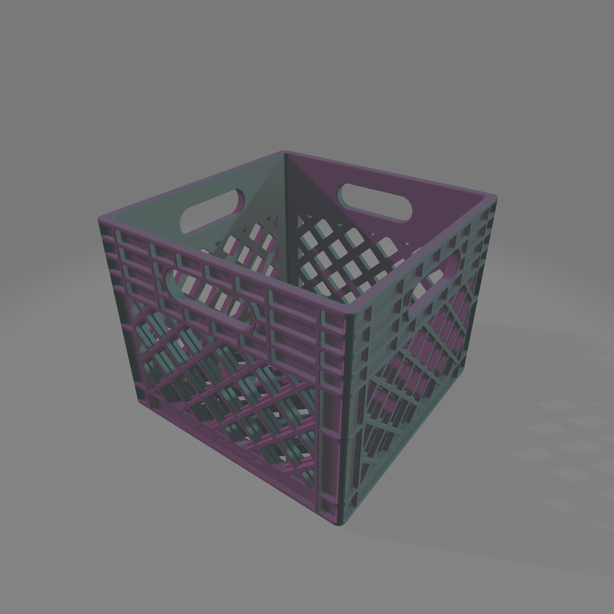 Mini Milk Crate STL Digital File - Correctly Positioned & Fixed for 3D ...