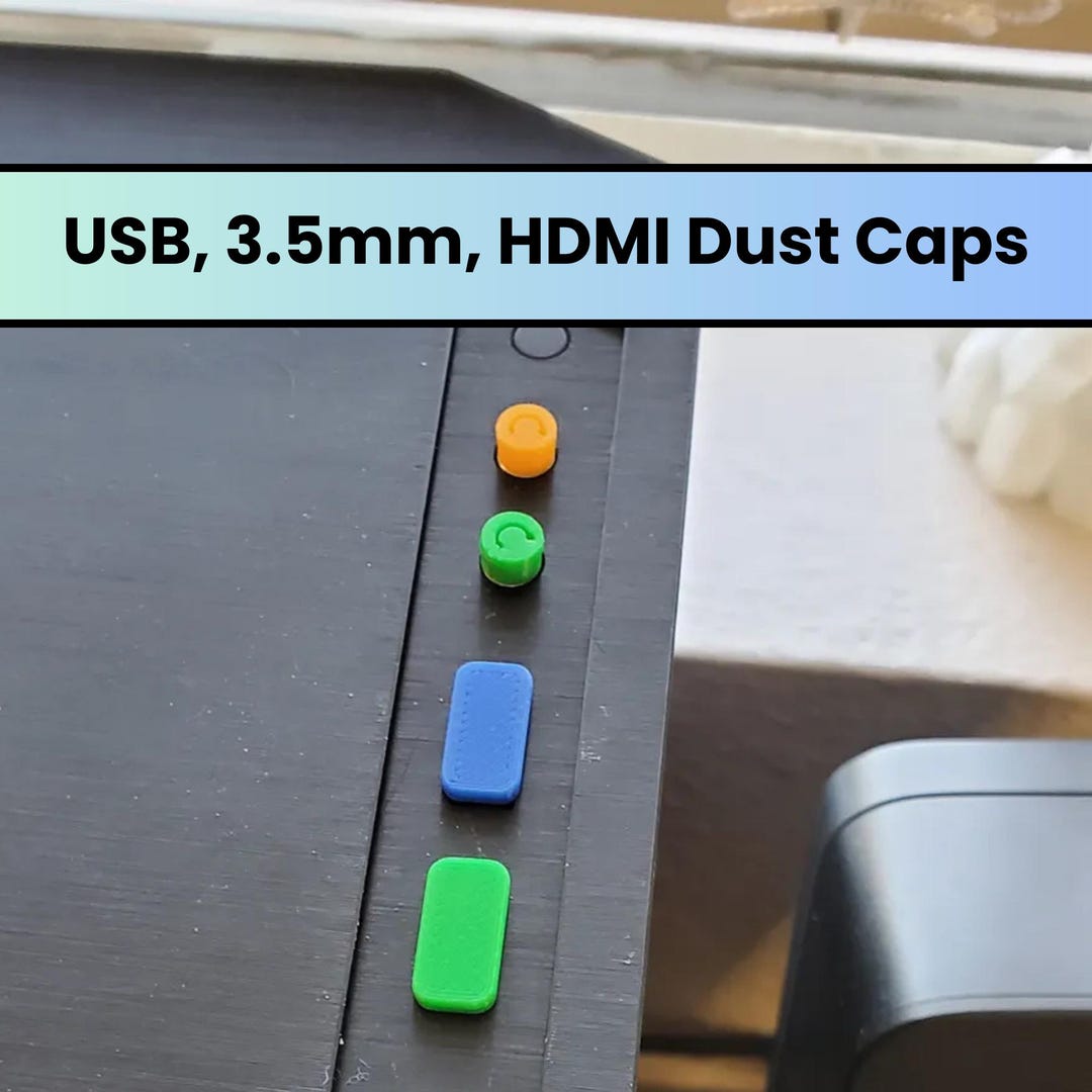 USB A+C, 3.5mm, HDMI, VGA & RJ45 Ethernet Dust Caps Digital 3D Printing ...