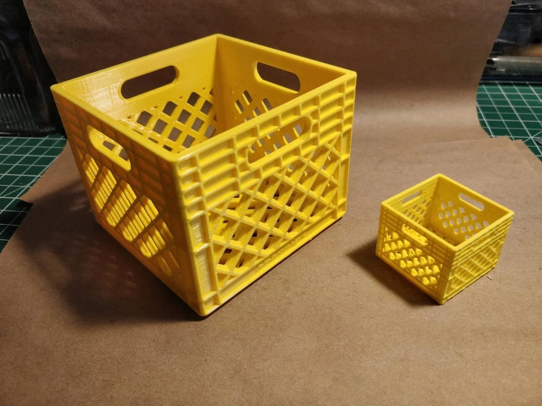 Mini Milk Crate STL Digital File - Correctly Positioned & Fixed for 3D ...