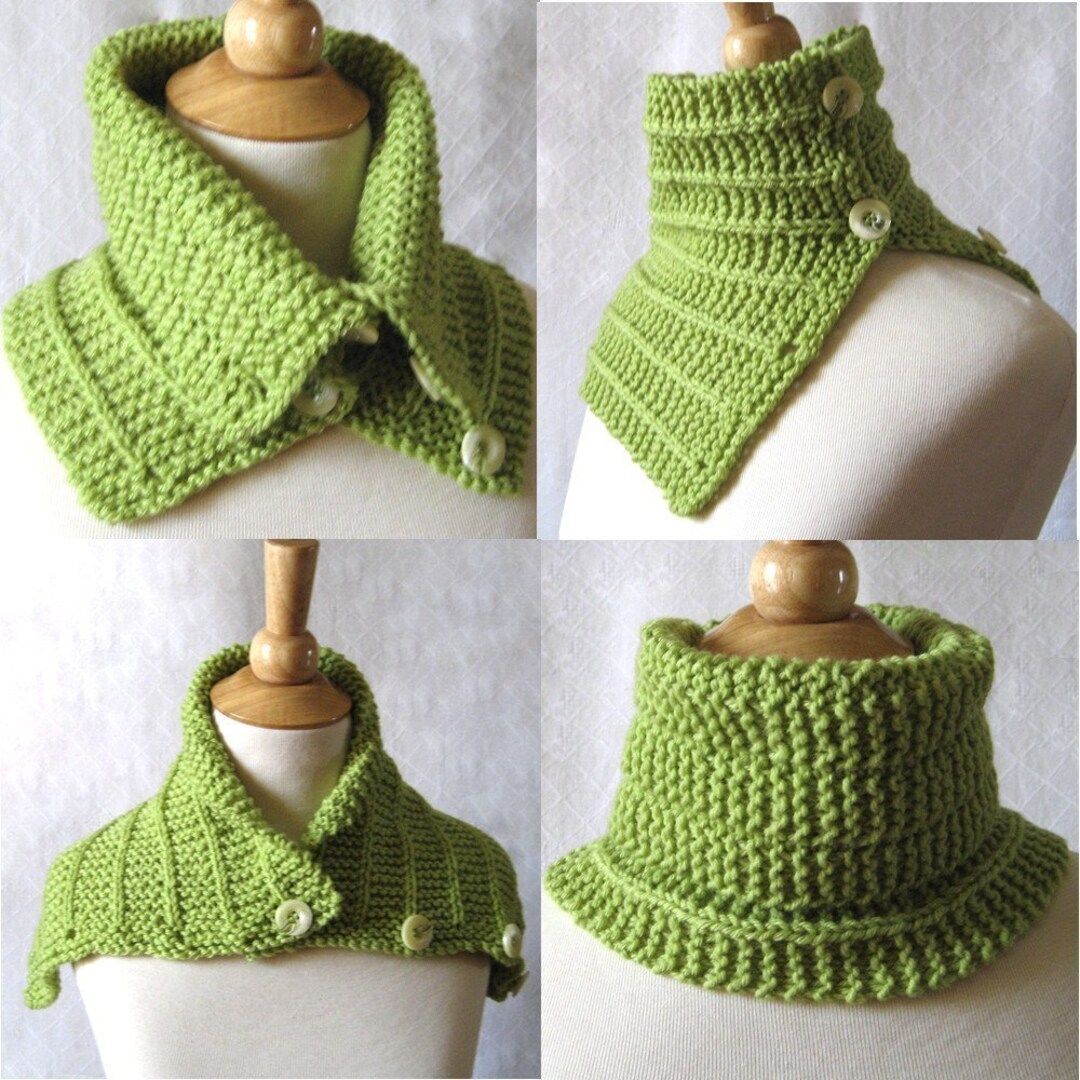 Convertible Scarf Pattern: Knit Capelet Cowl Plus 2 Tutorials Instant ...