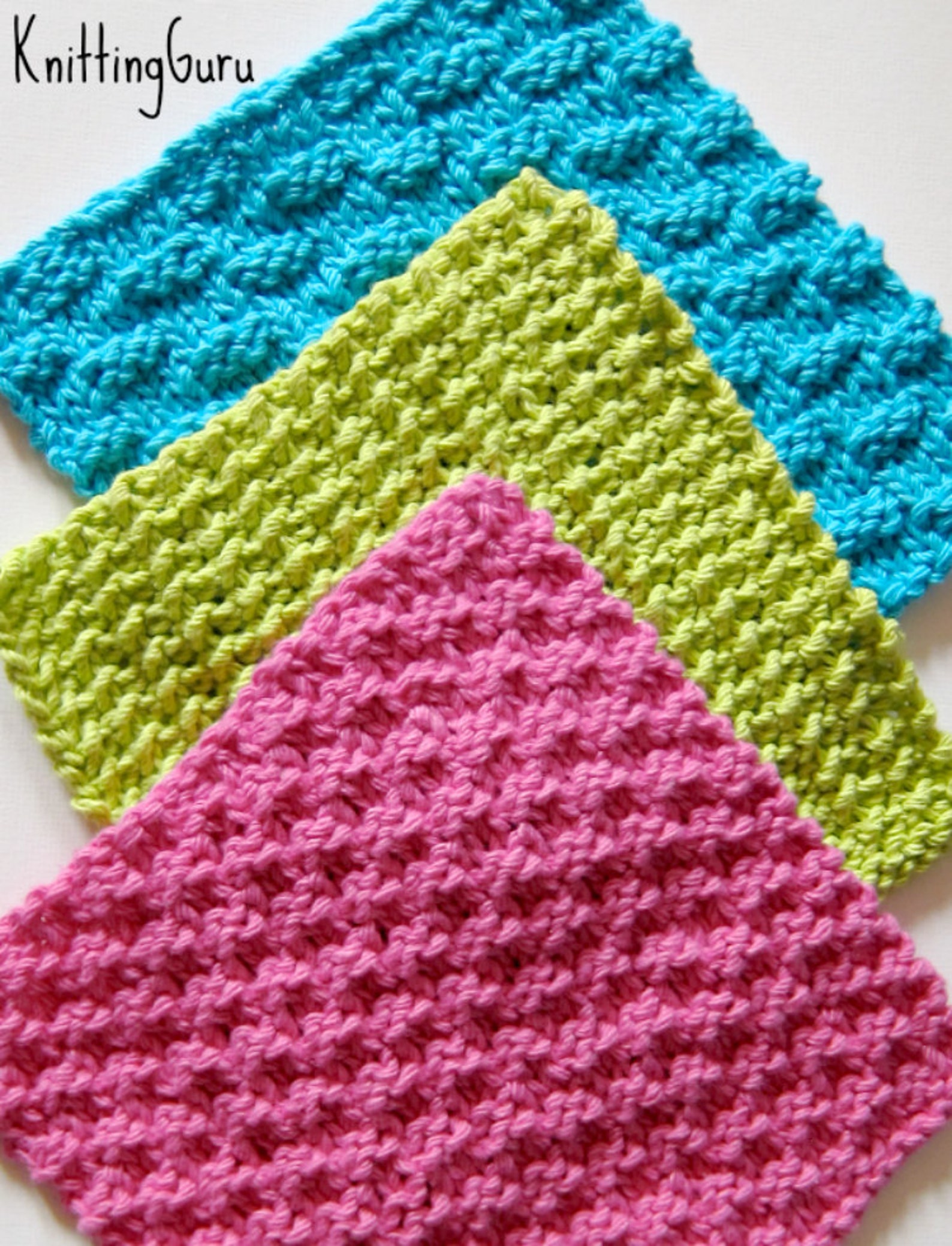 6 Knit Dishcloth PATTERNS: Eco-friendly Diy Tutorials - Instant ...