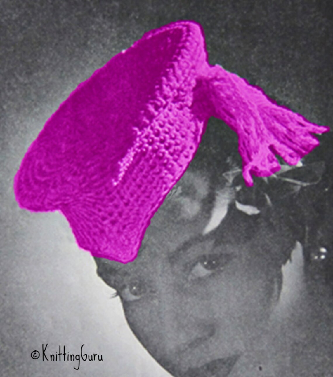 Crochet Hat Pattern - 1940s Fascinator Tassel Hat - Updated Vintage ...
