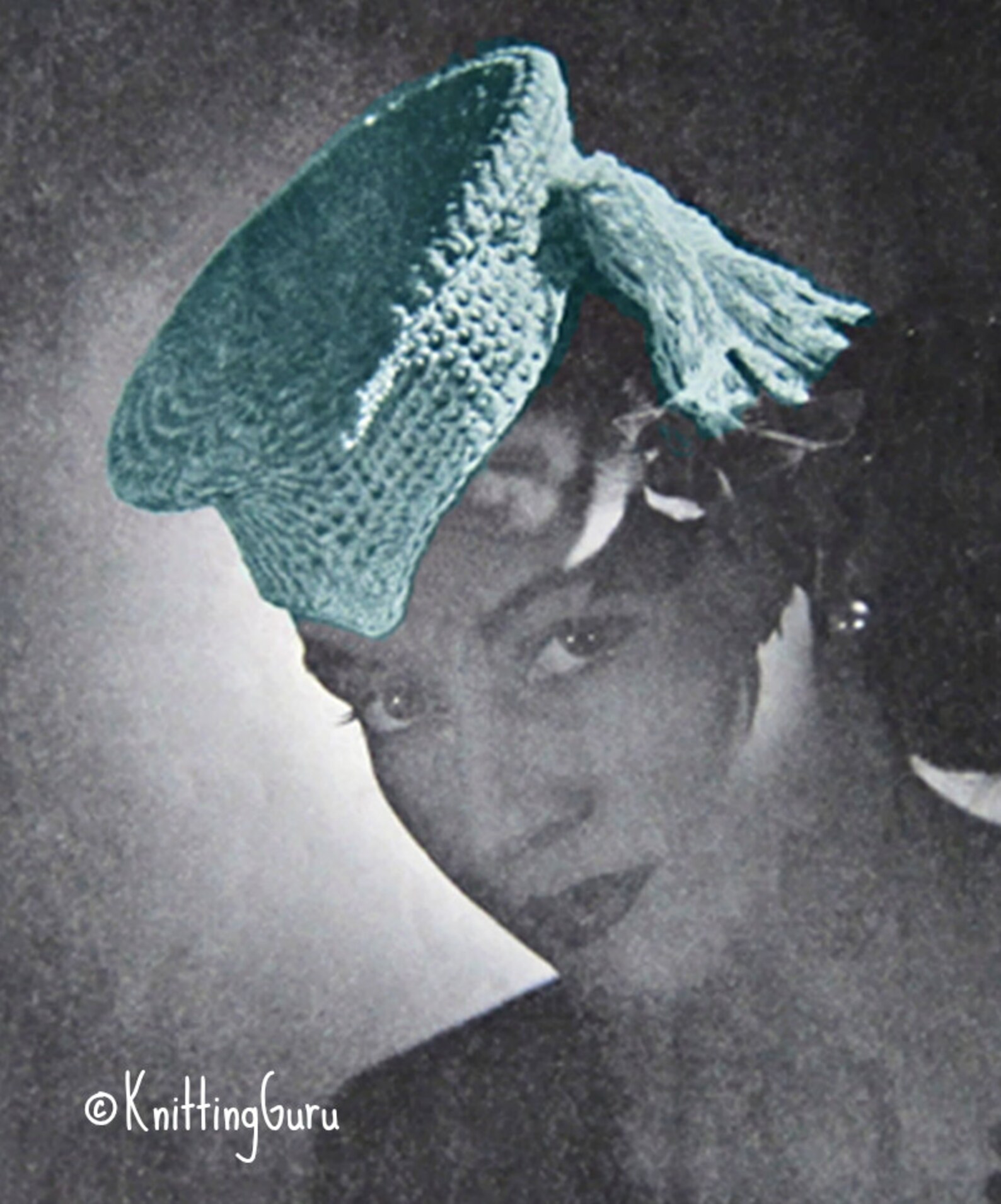 Crochet Hat Pattern - 1940s Fascinator Tassel Hat - Updated Vintage ...