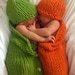 2 Knit Patterns- Carrots and Peas Baby Cocoons Costumes - DIY Knitting ...